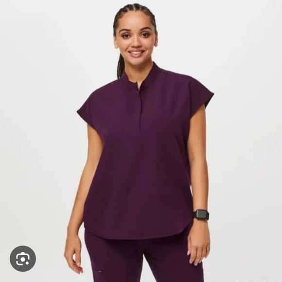 Figs | Tops | Figs Deep Purple Rafaela Oversized Scrub Top | Poshmark